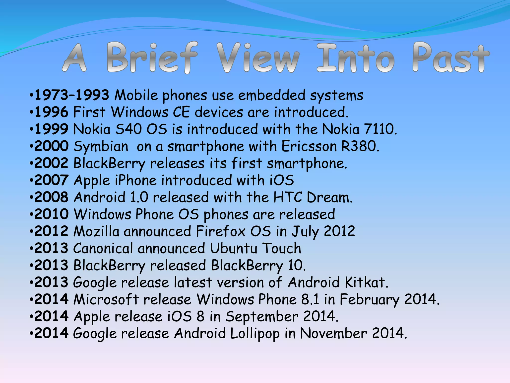 Mobile Operating System Pptx