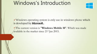 Mobile operating system | PPTX