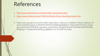 Mobile operating system | PPTX