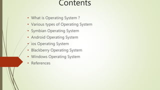 Mobile operating system | PPTX