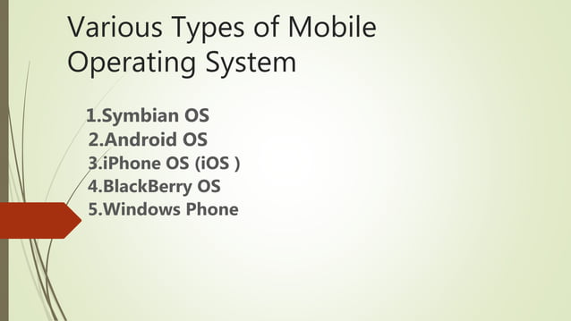 Mobile operating system | PPTX