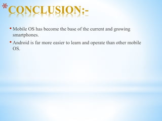 Mobile operating system (os) | PPT