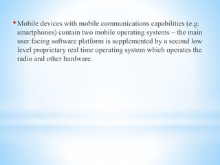 Mobile operating system (os) | PPT