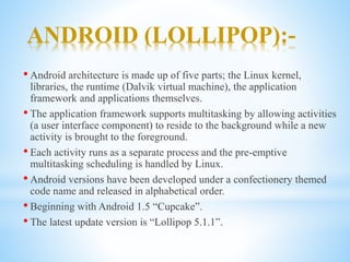 Mobile operating system (os) | PPT