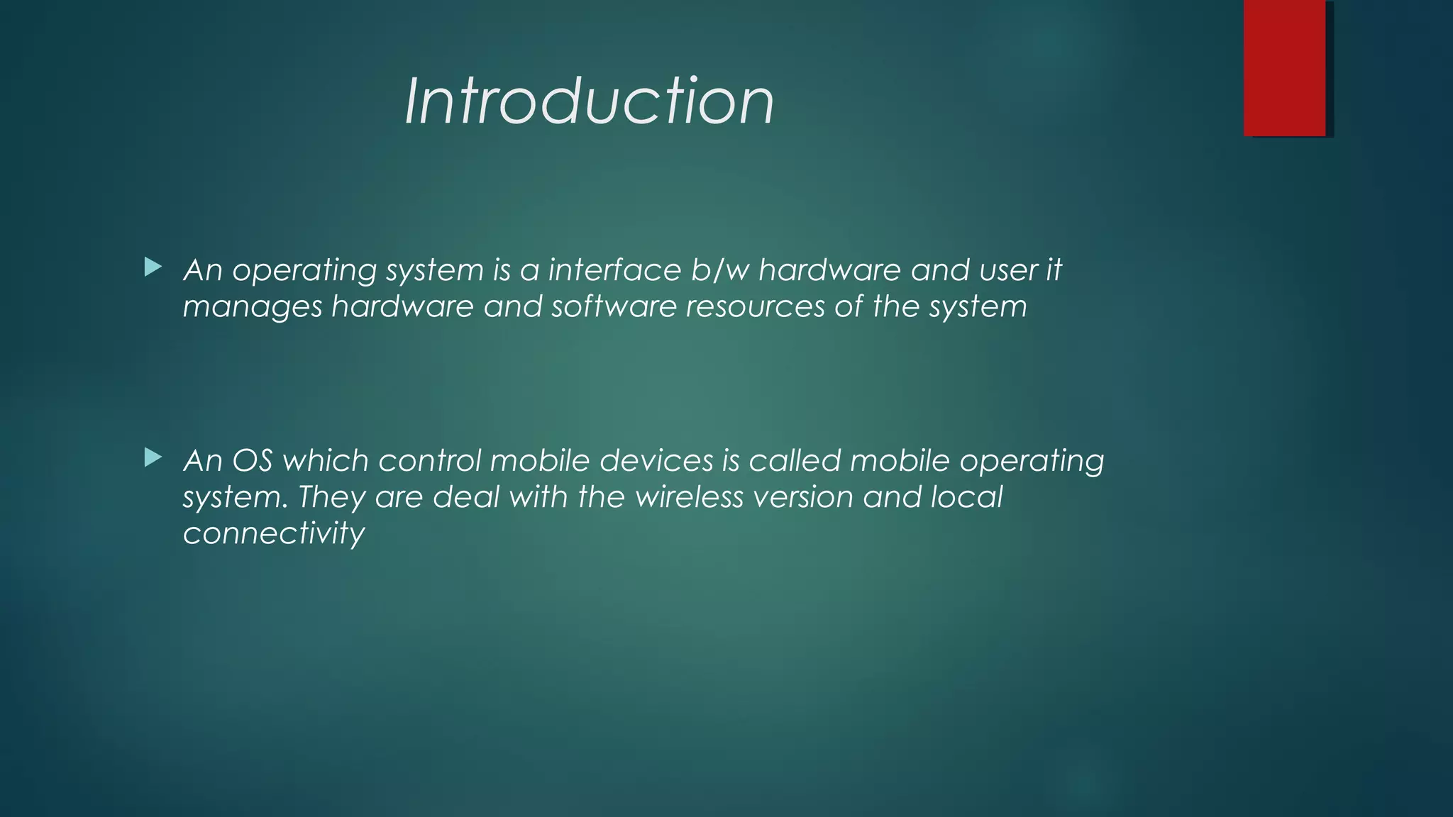Different Type Of Mobile Operating Systems Ppt Operating Systems Computer Software And