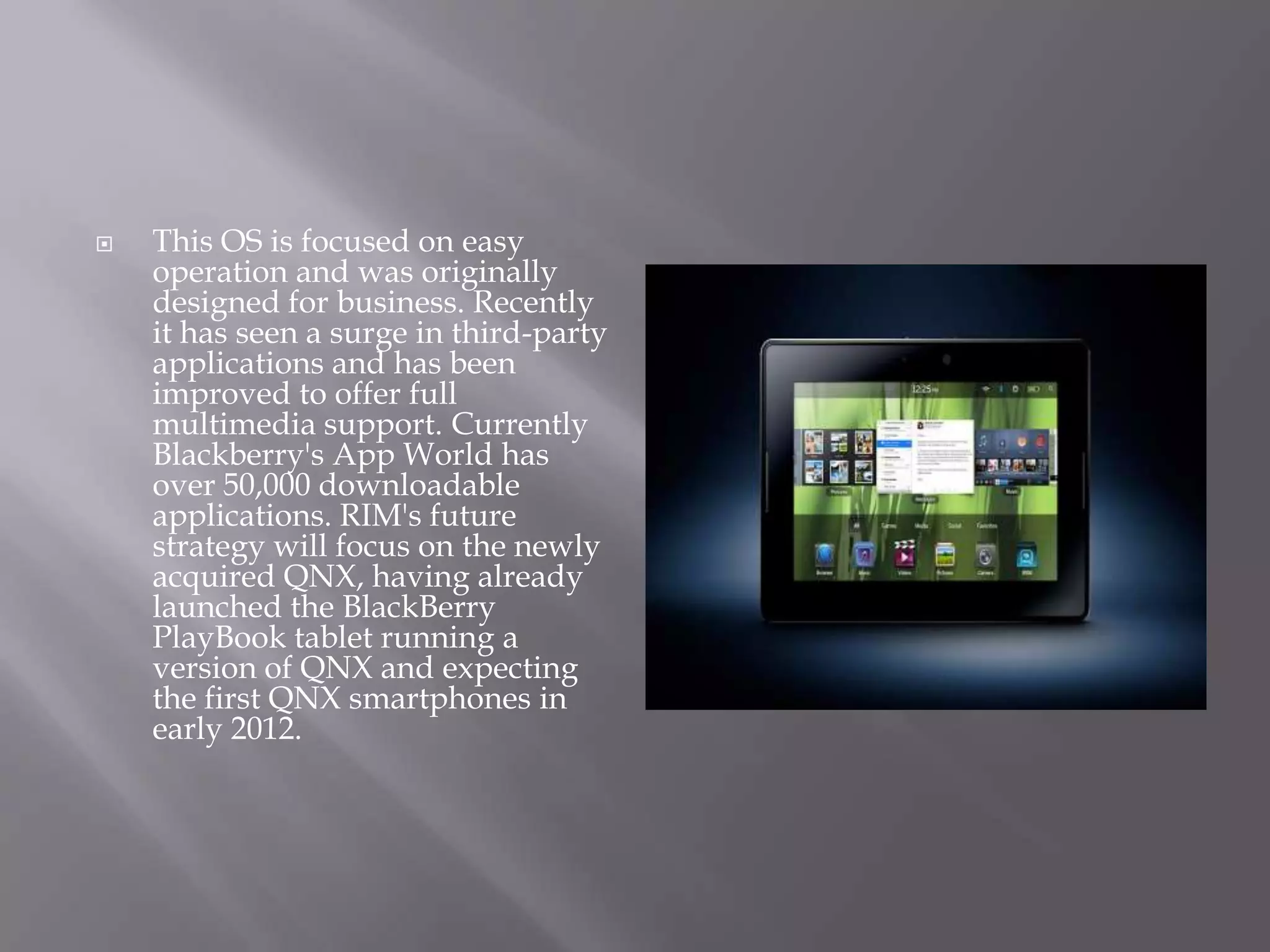 Mobile Operating Systems Ppt