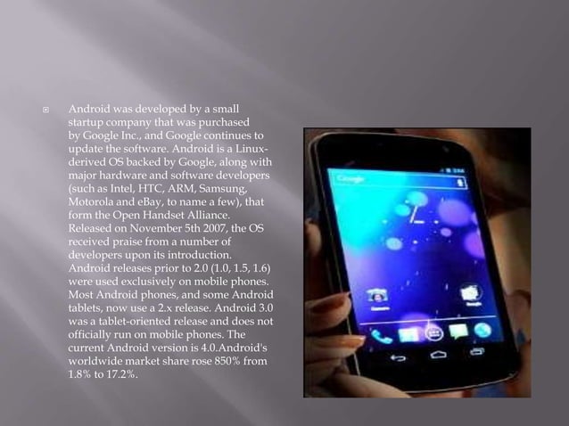 Mobile Operating Systems Ppt