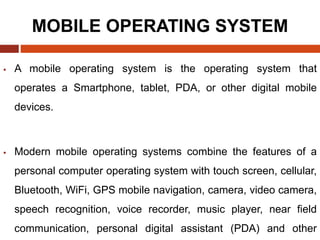 Mobile Operating Systems | PPTX