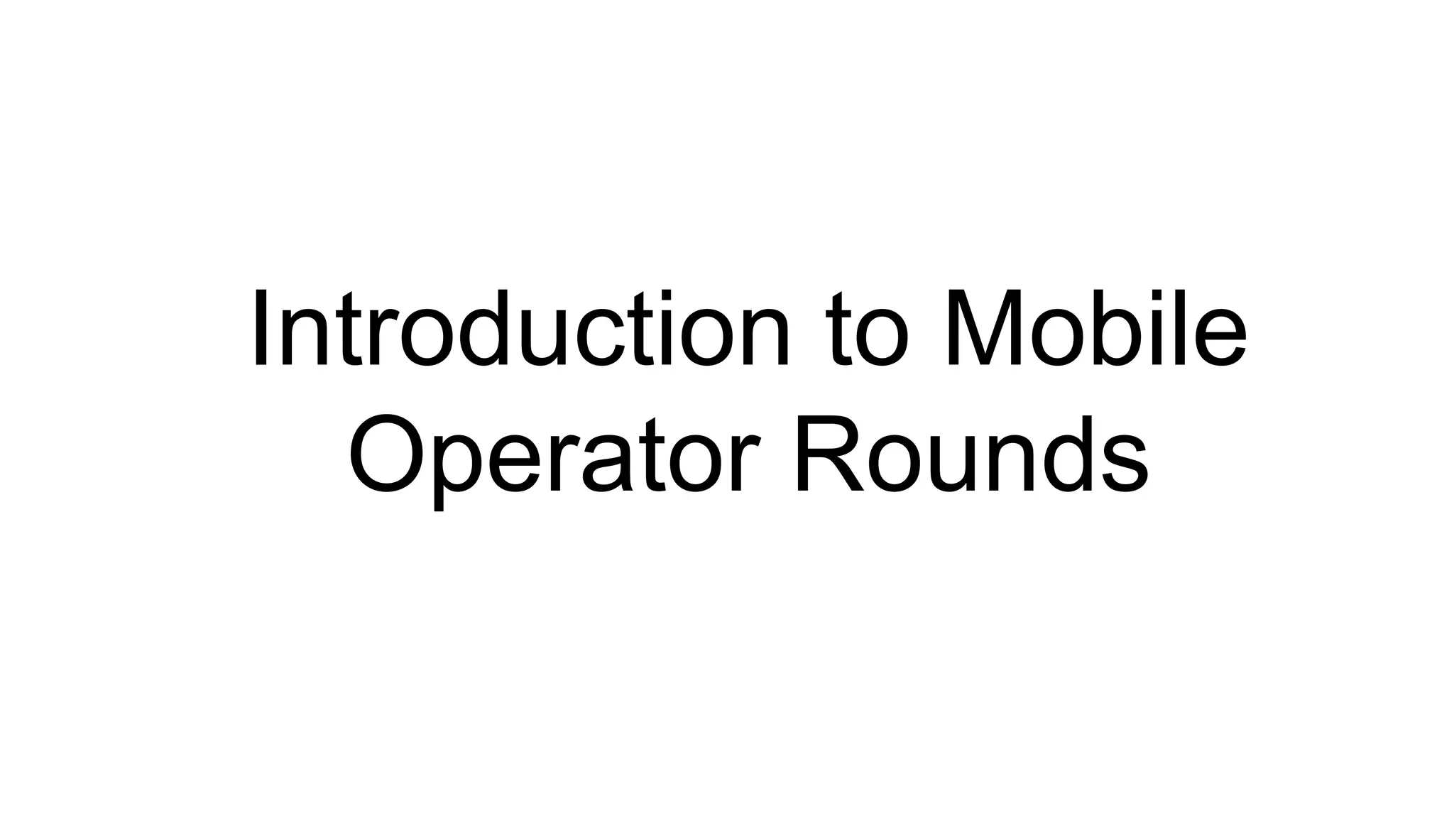 Mobile Operator Rounds | Innovapptive Inc | PPTX