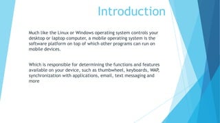 Mobile operating systems | PPTX