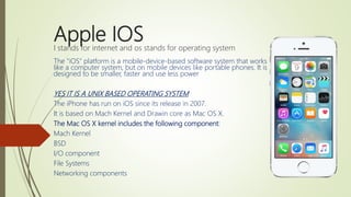 Mobile oprerating systems | PPTX