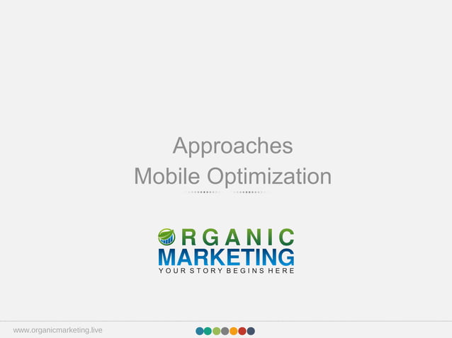 Mobile Optimization Approaches | PPT