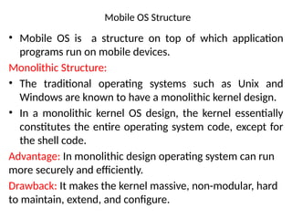 Mobile Operating Systems used in Mobile Devices | PPTX
