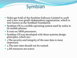 Mobile os by waqas | PPTX | Operating Systems | Computer Software and ...