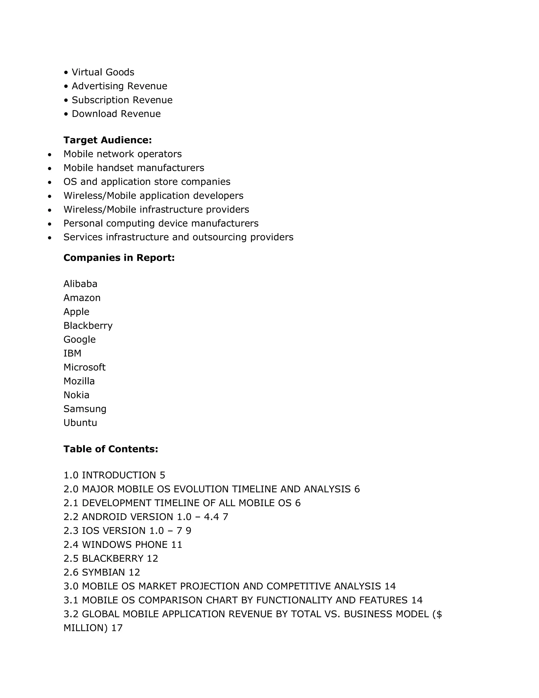 Mobile OS comparative analysis and forecast 2013 2018 | PDF