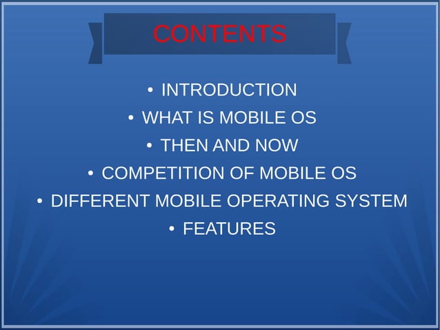 Mobile os project | PPT