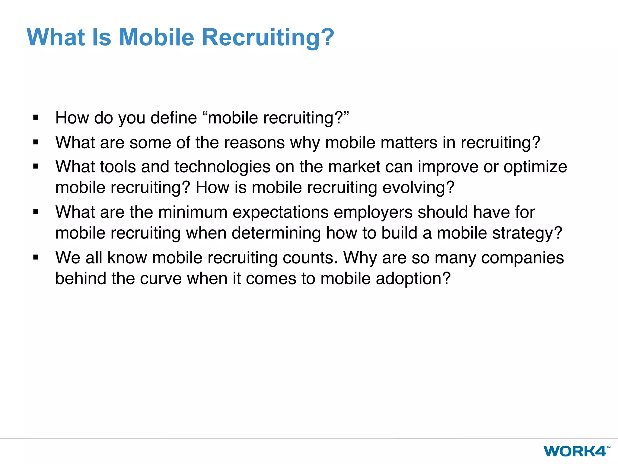 Mobile Recruiting Success | PDF | Resume Writing and Advice | Job Search