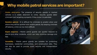 Why Mobile Patrols are important for Security | PPTX