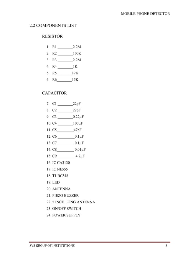 Mobile phone detector pdf | PDF | Consumer Electronics | Technology & Computing