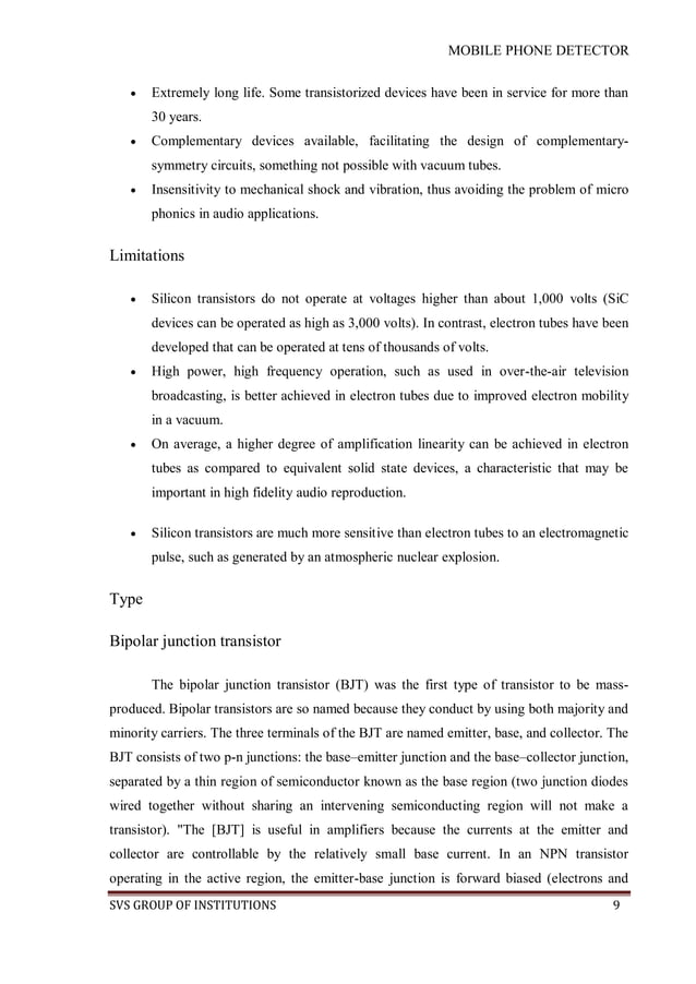 Mobile phone detector pdf | PDF | Consumer Electronics | Technology & Computing