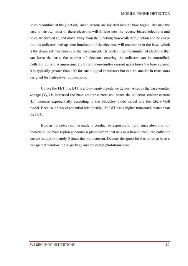 Mobile phone detector pdf | PDF | Consumer Electronics | Technology & Computing