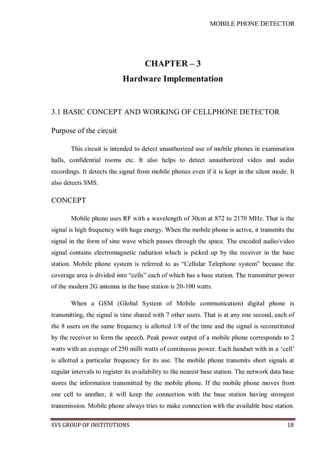 Mobile phone detector pdf | PDF | Consumer Electronics | Technology & Computing