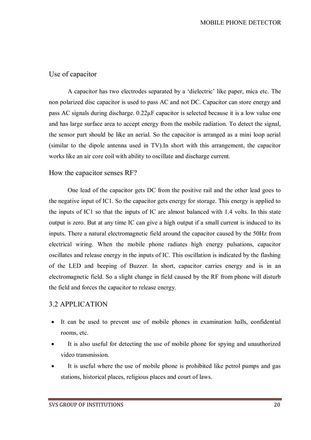 Mobile phone detector pdf | PDF | Consumer Electronics | Technology & Computing