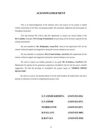 Mobile phone detector pdf | PDF