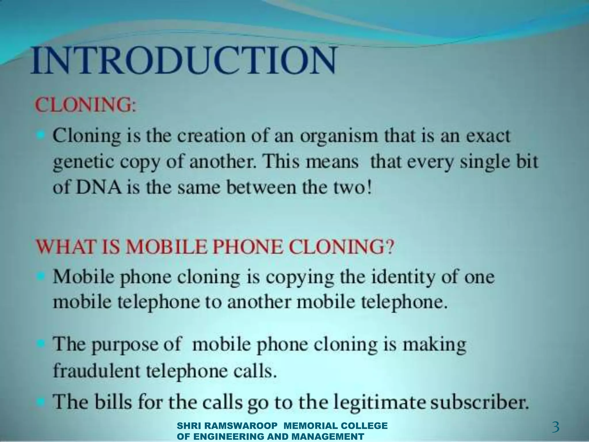 Mobile phone cloning | PPTX | Smartphones | Consumer Electronics