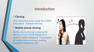 Mobile phone cloning | PPTX
