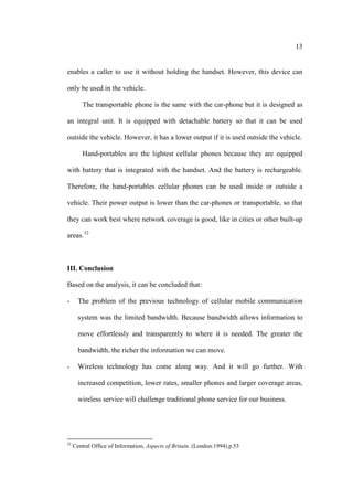 The Development of Cellular Mobile Communication System | PDF