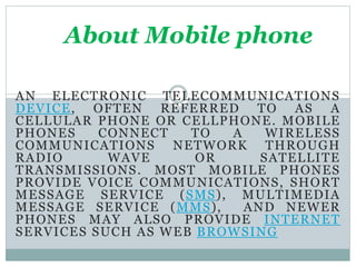 Mobile phone development | PPTX
