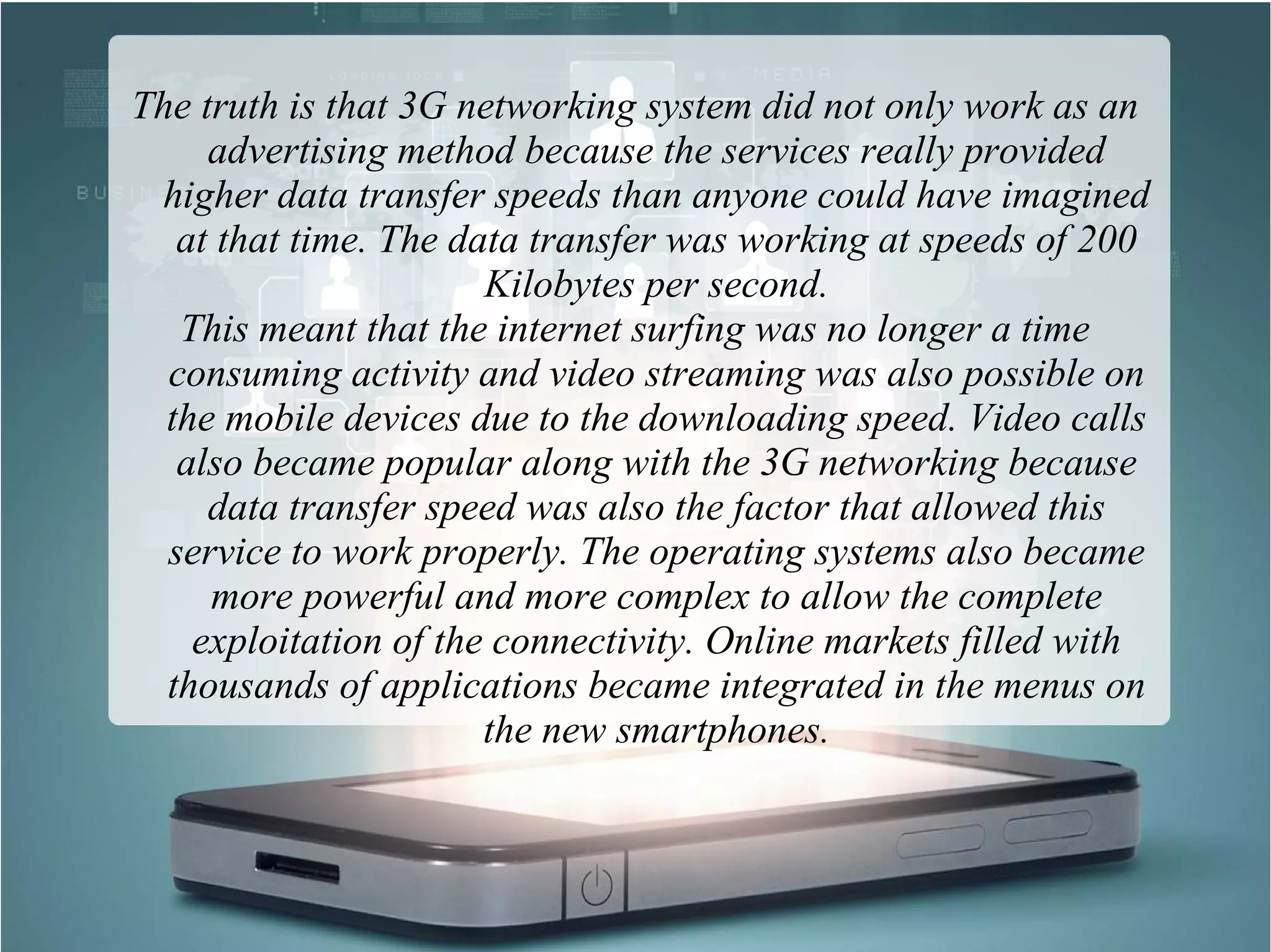 Mobile phone networking systems 2G, 3G, 4G | PPT