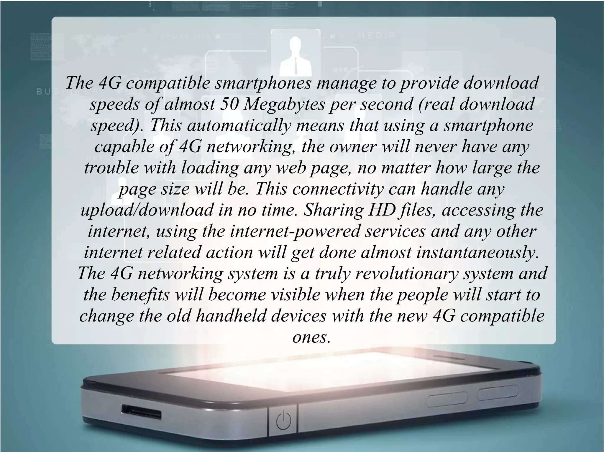 Mobile phone networking systems 2G, 3G, 4G | PPT