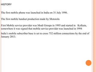 Mobile phone penetration in india | PPTX