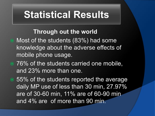 Effect of Mobile phones on Student Life | PPTX | Phone Services | Home ...