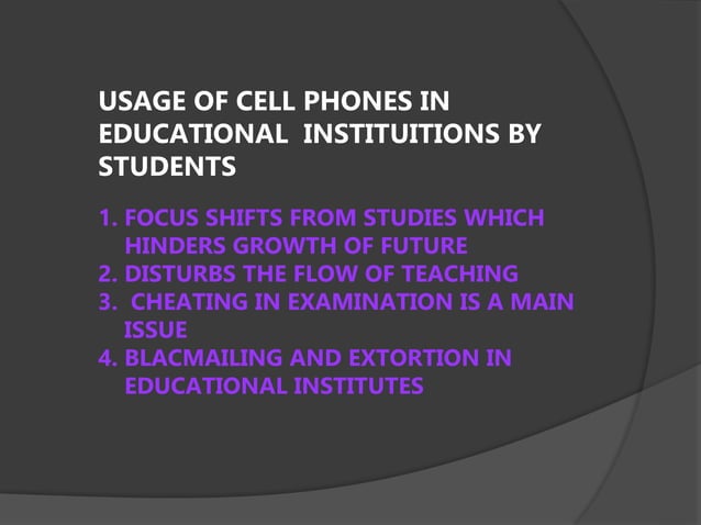 Mobile phones usage | PPTX