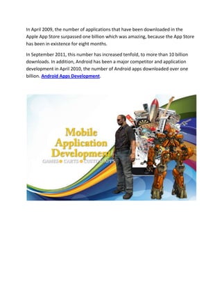 History Of The Development Of Mobile Applications | DOCX