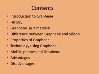Mobile phones using graphene | PPTX