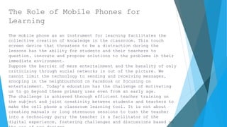 Mobile phone usage among students its pros and cons | PPTX