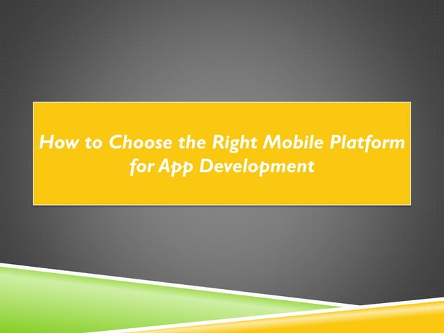 Mobile platforms | PPTX | Operating Systems | Computer Software and Applications