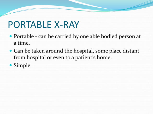 Mobile & portable radiography | PPTX | Medical Tests | Medical Health