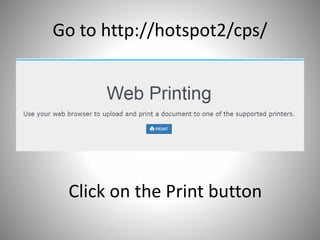 Mobile printing via wifi (Hollins) | PPTX