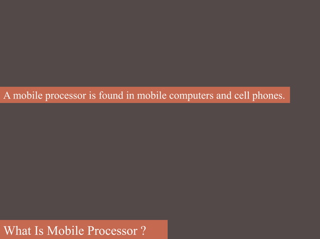 Mobile processor | PPT