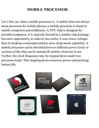 Mobile processors | DOCX