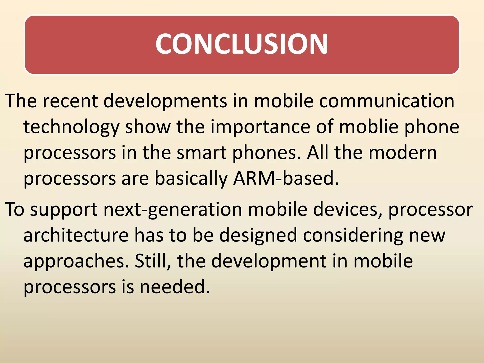Mobile processors | PPTX