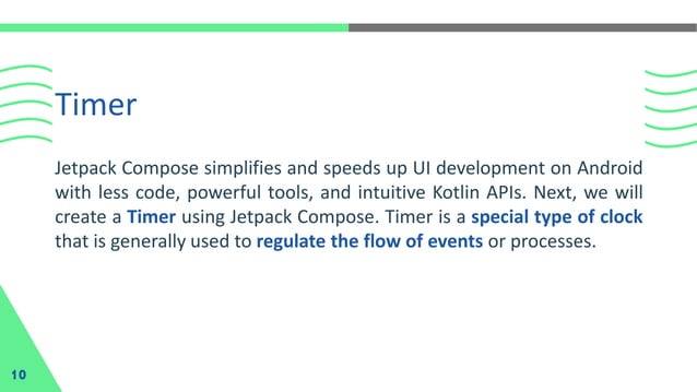 Mobile Programming - 8 Progress Bar, Draggable Music Knob, Timer
