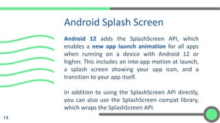 Mobile Programming - 9 Profile UI, Navigation Basic and Splash Screen | PPT