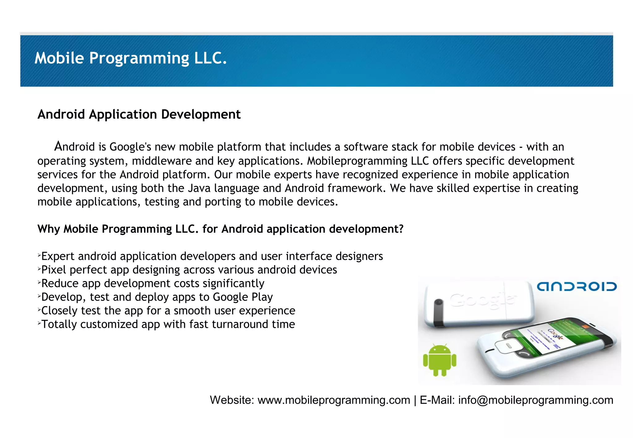 Mobile Programming Services | PPT