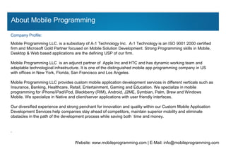 Mobile Programming Services | PPT